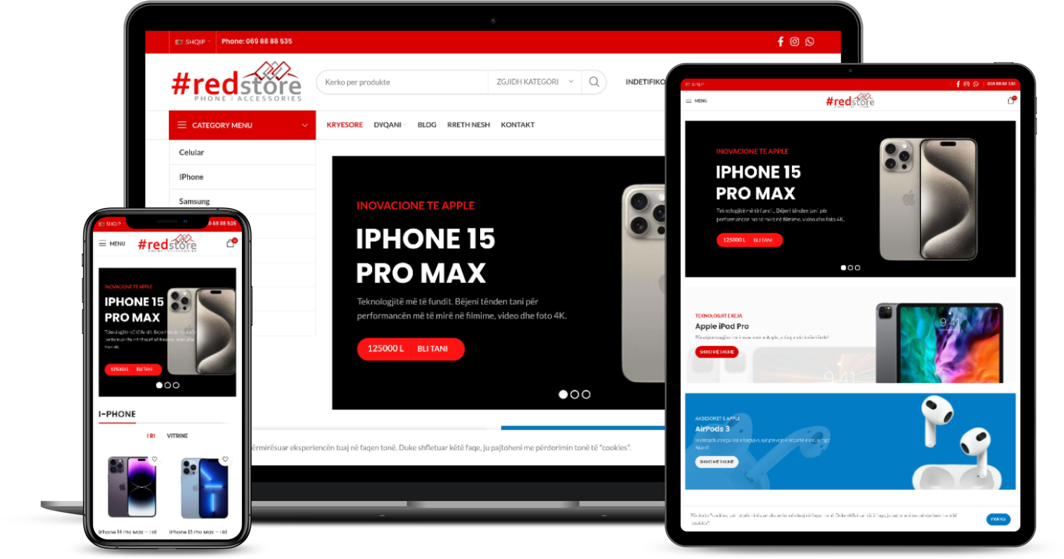 Redstore.Al Mobile Store - DigitalDev.al